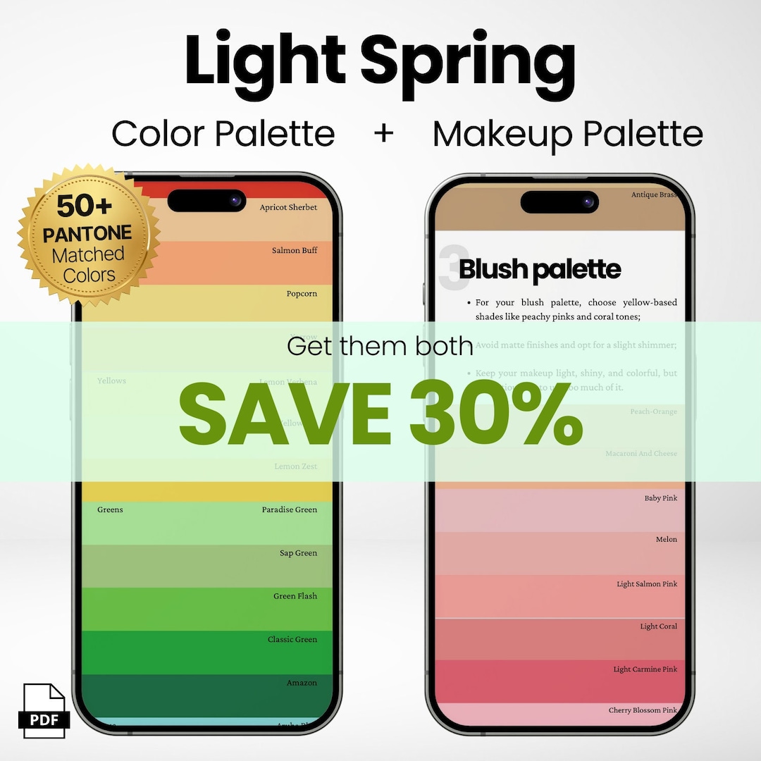 Light Spring Color Palette + Makeup Palette and Tips | Color Analysis ...