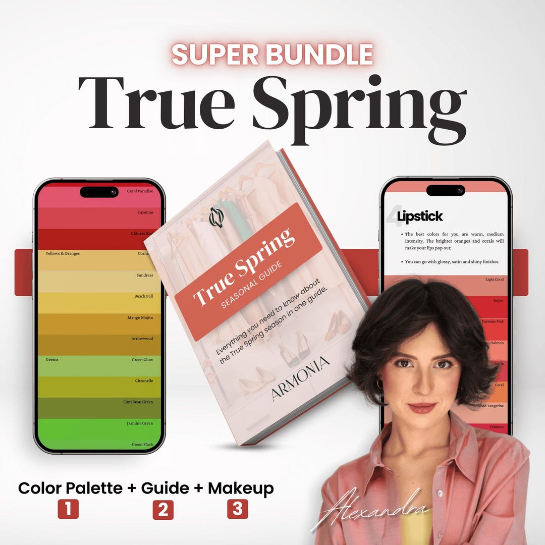 True Spring Color Palette Super Bundle: Seasonal Guide + Makeup - Etsy