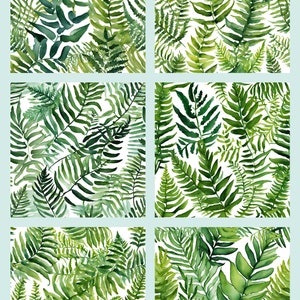 Ferns Digital Pattern Digital Paper Printable Pattern - Etsy