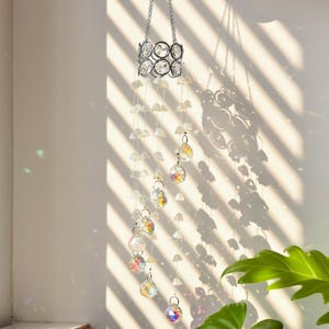 Tulip Suncatcher Crystal Wall Hanging, Spiral Lightcatcher, Rainbow ...