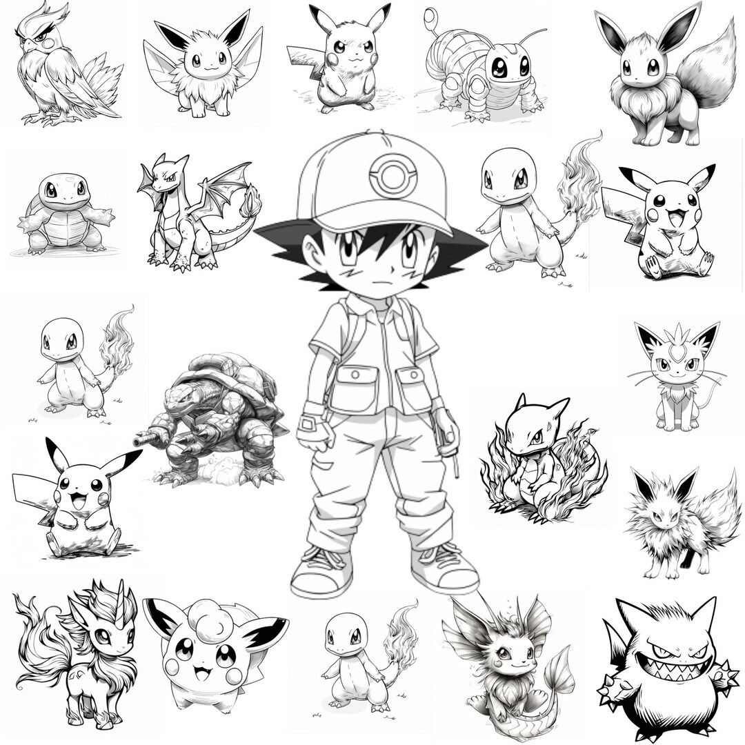 Pokemon Svg Bundle, Pokemon Characters Stickers, Pokemon Svg, Pikachu ...