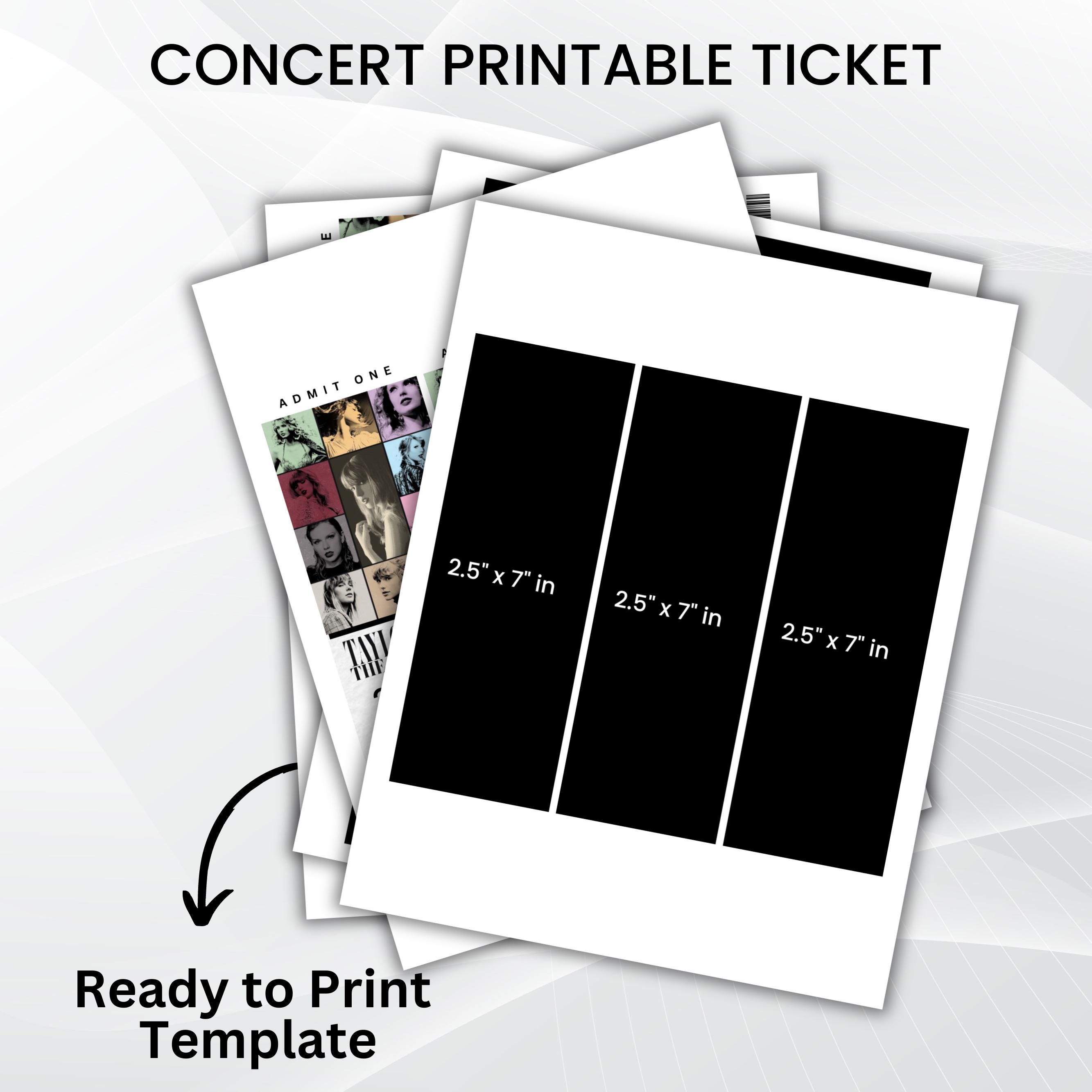Editable Concert Ticket Template, Custom Concert Ticket Gift, Surprise ...