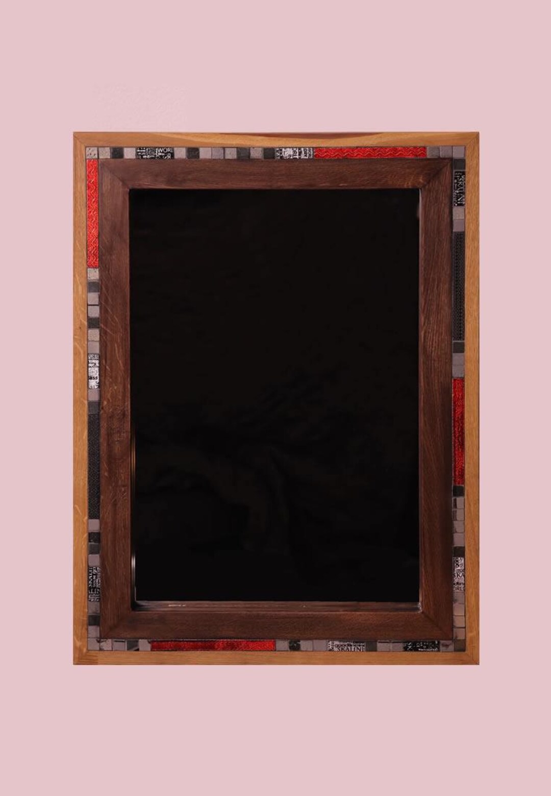 Wall Mirror in a Thick 4 Cm Solid Ash Wood Frame - Living Room Decor ...