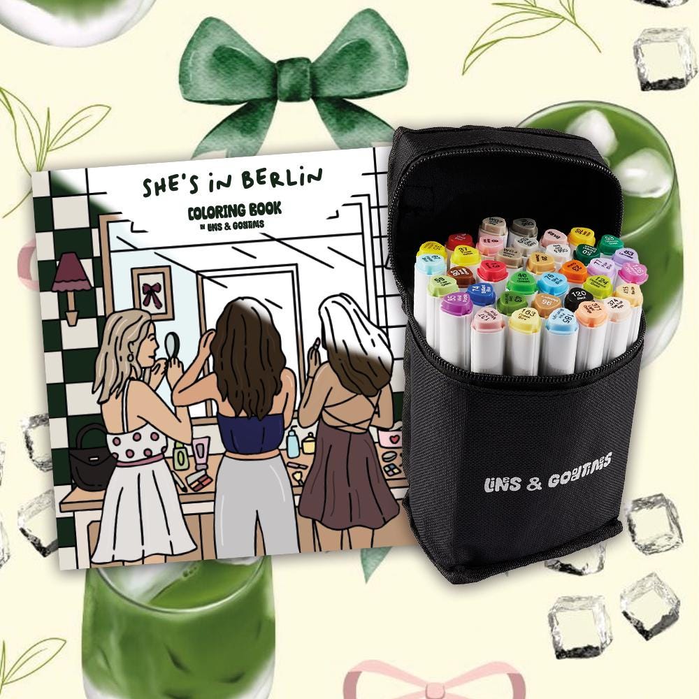 Coloring Book She's in Berlin , Coloring Book for Adults, Hygge ...