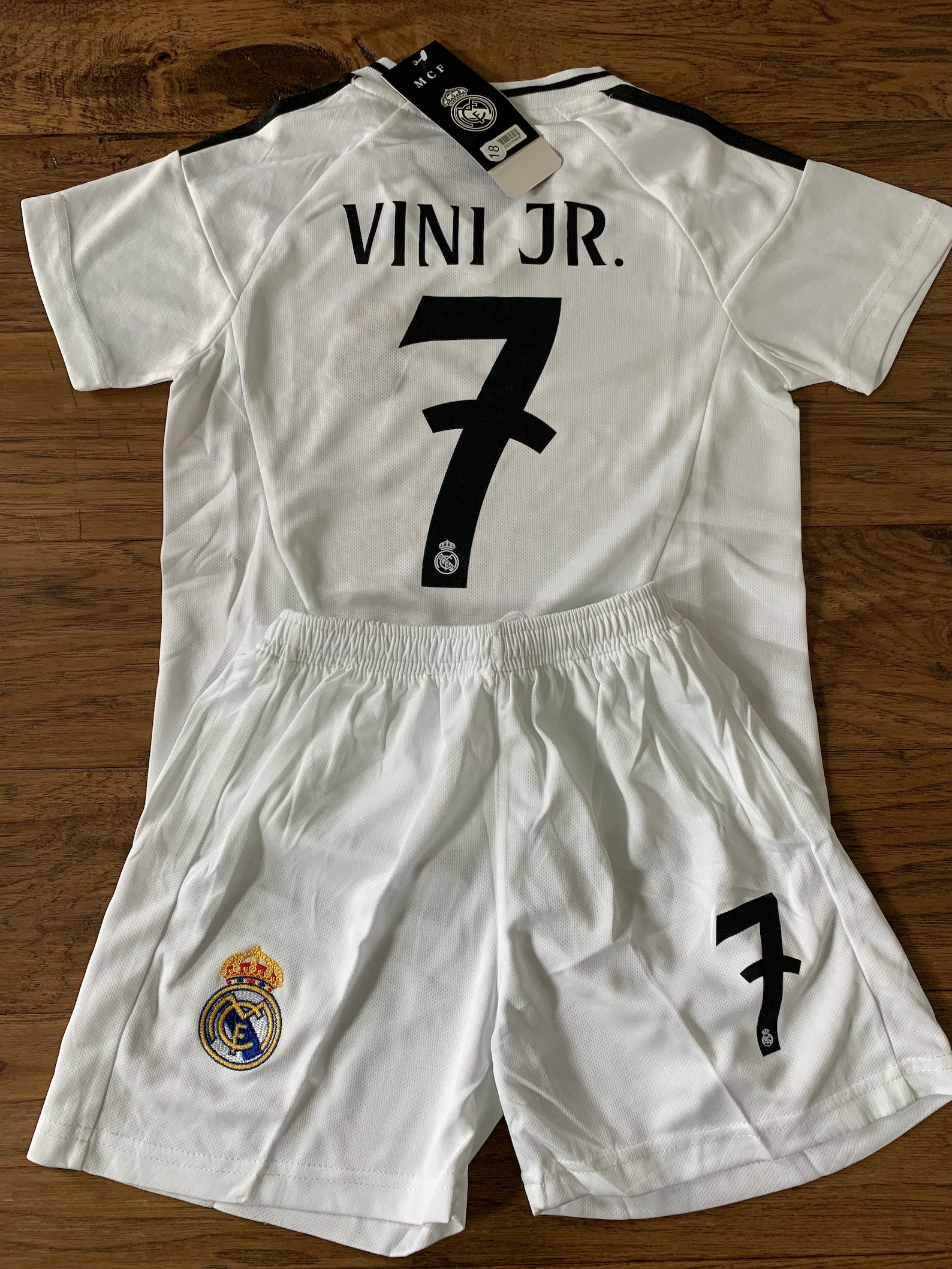 Vini Jr Youth Soccer Jersey Kids Set Toddler Futbol Kit 10 2 Piece Set ...