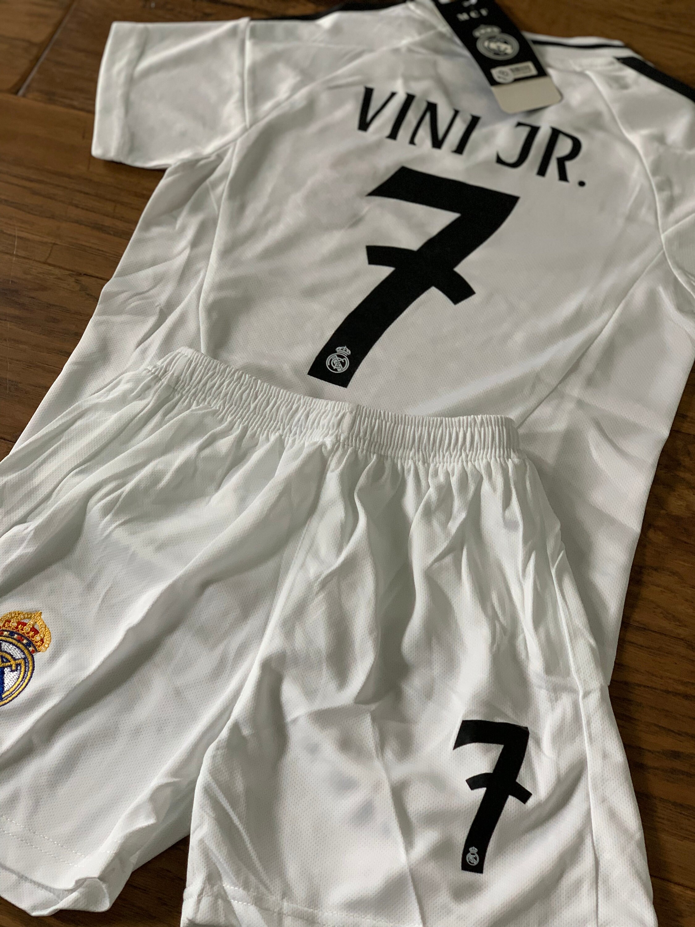 Vini Jr Youth Soccer Jersey Kids Set Toddler Futbol Kit 10 2 Piece Set ...