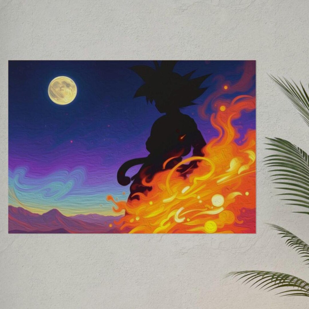 Goku Inspirational Art Print Poster for Dragon Ball Z Fans, Cool Wall ...