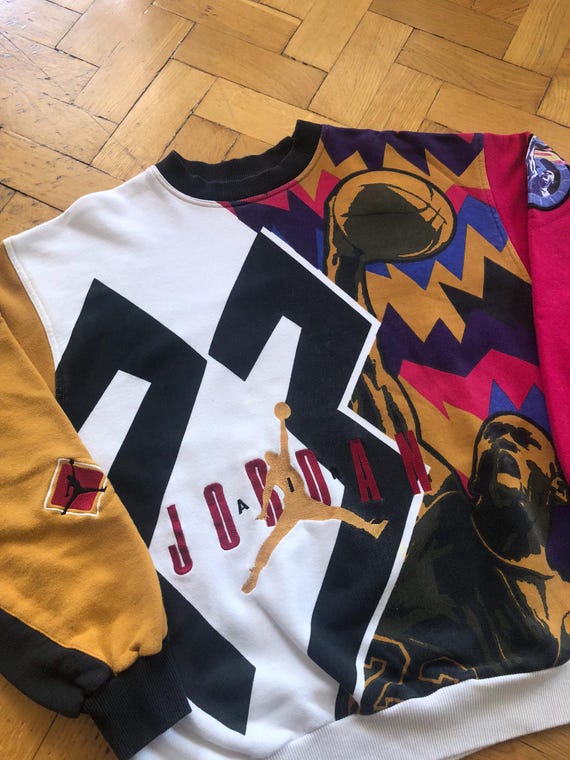 RARE Michael Jordan colorful vintage crewneck Nike Jo… - Gem