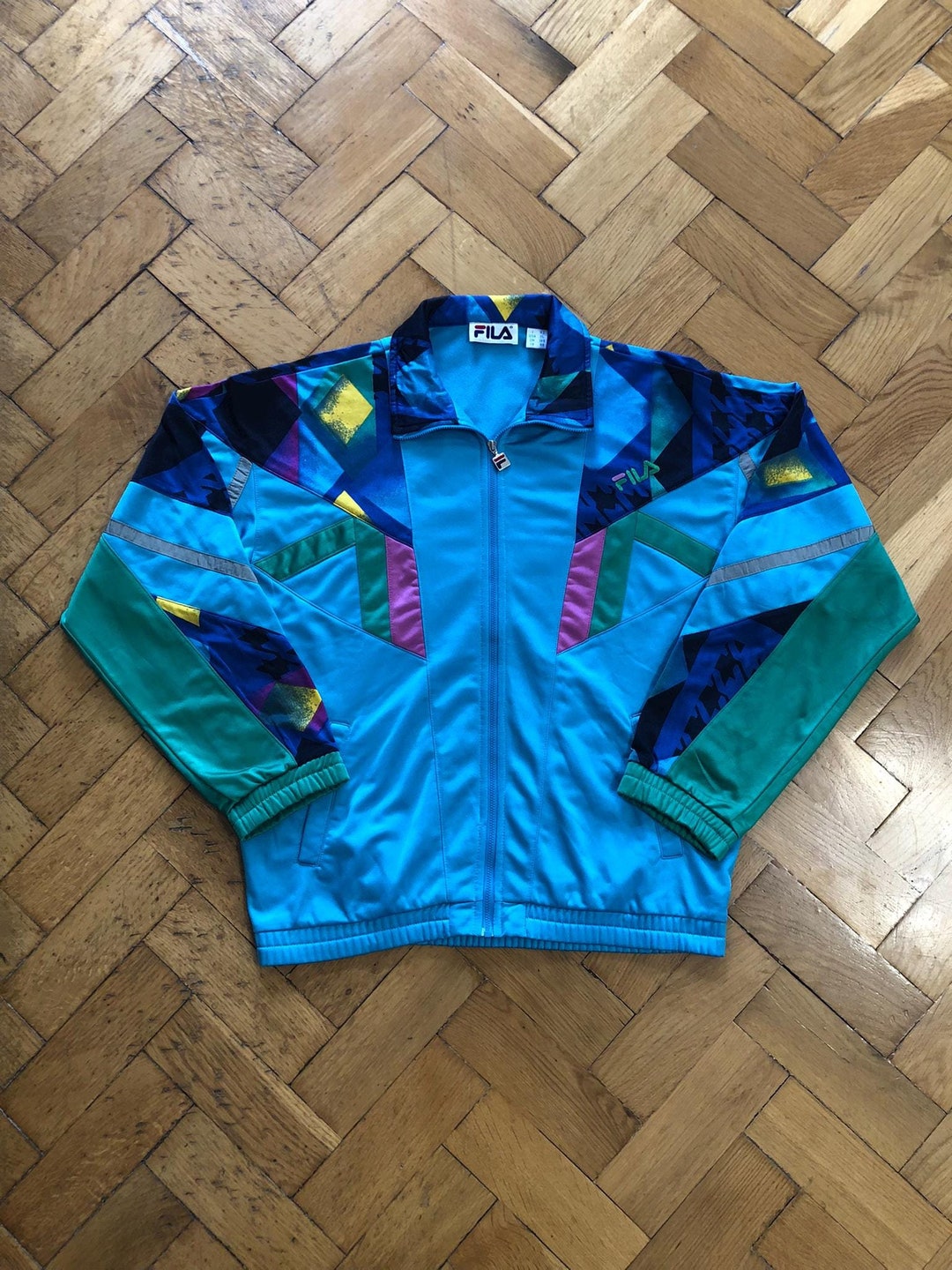 Fila Vintage Track Top / Sport Jacket With Zipper Embroidery Logo ...
