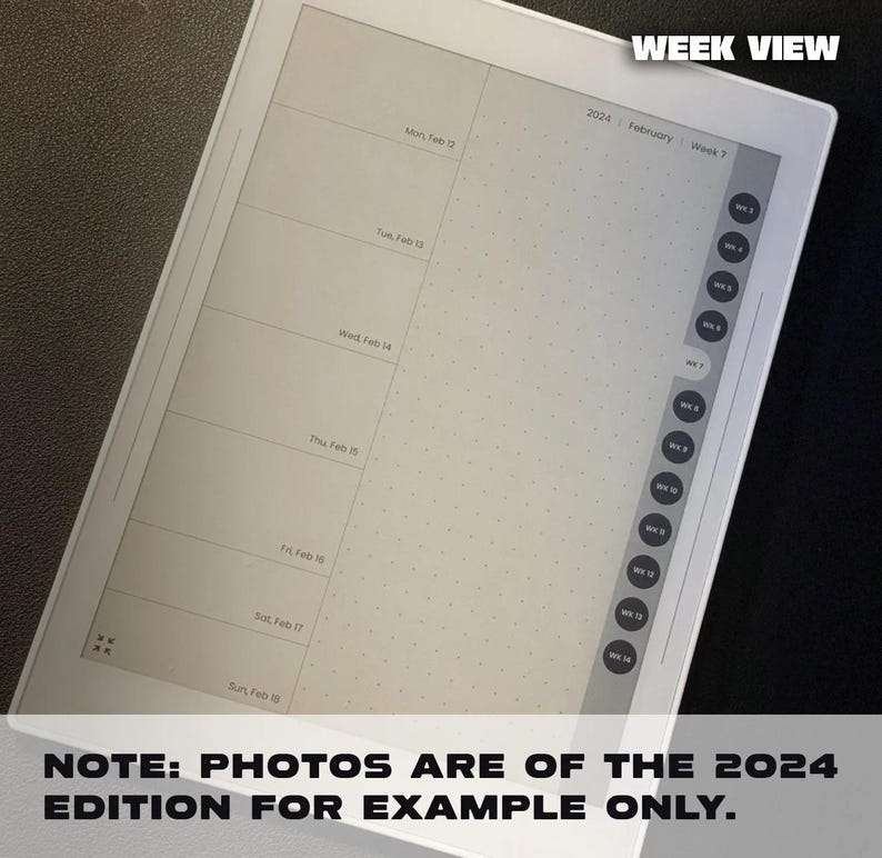 Simple 2027 PDF Planner / Calendar | Supernote Manta (+ A5 Sized E-ink ...