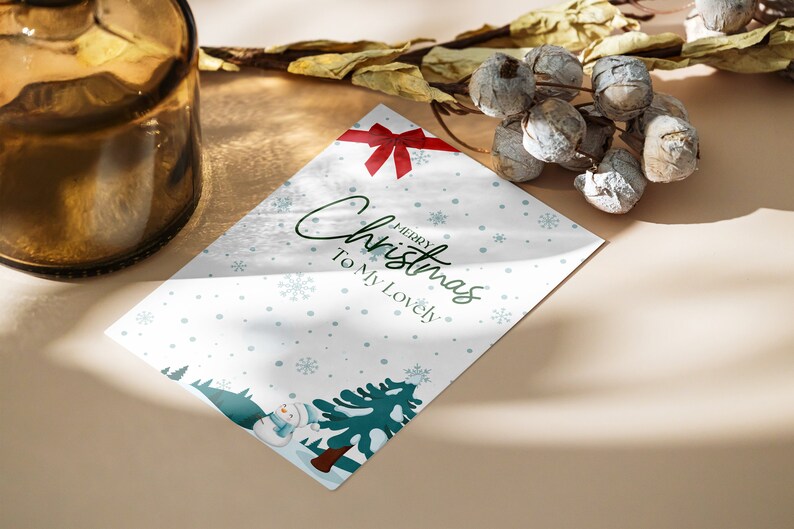 Editable Canva Christmas Card Template. Merry Christmas Editable ...