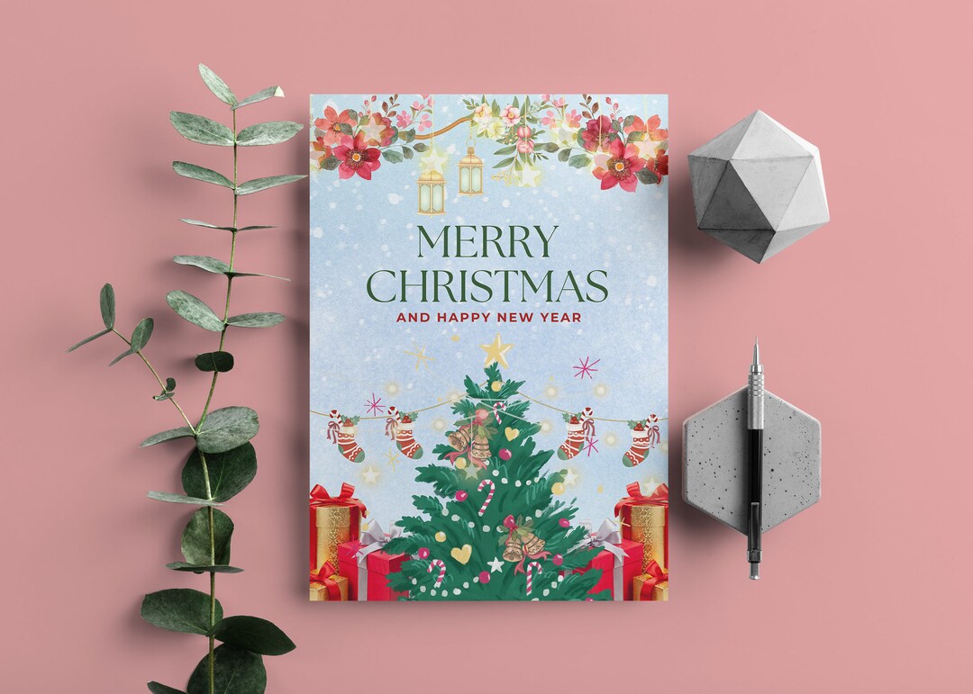 Editable Canva Christmas Card Template. Merry Christmas Editable ...