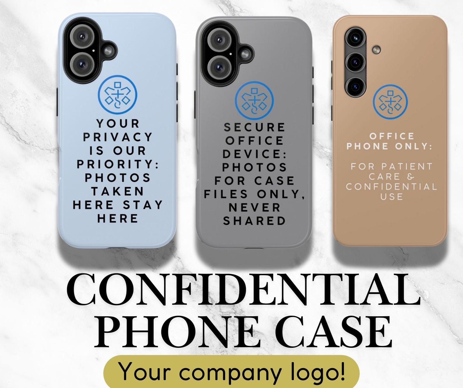 Confidential Business or Medical Phone Case With Company Logo ...