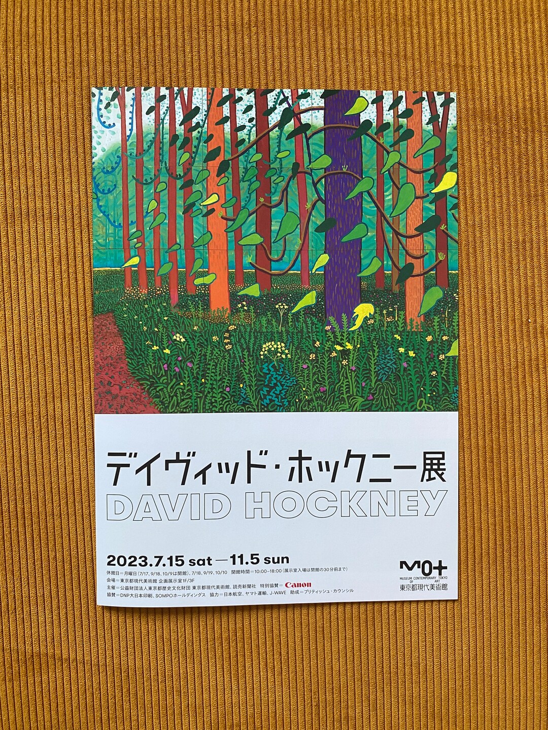 David Hockney Original A3 Austellungsflyer / Austellungsposter / Art ...