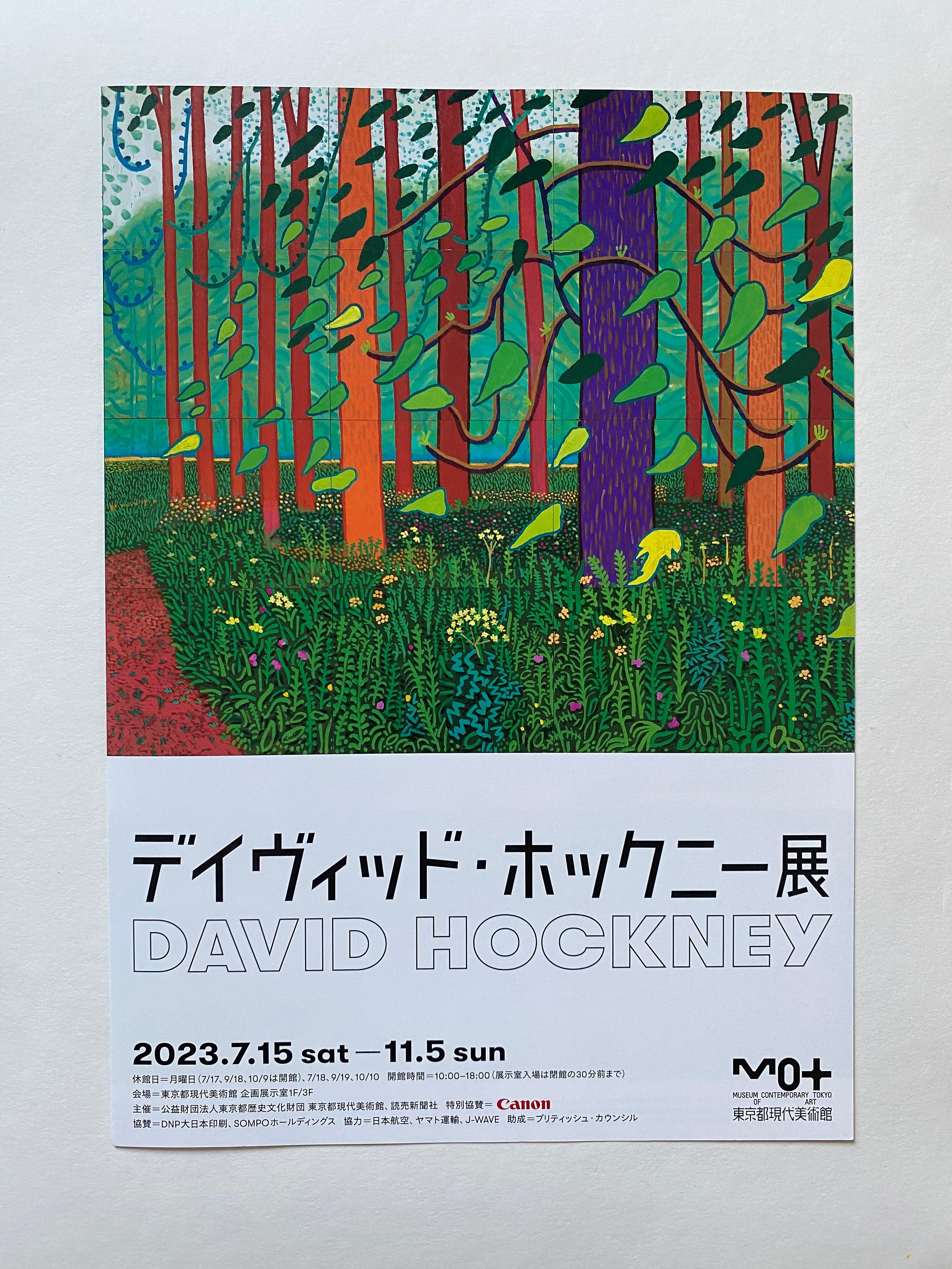 David Hockney Original A4 Austellungsflyer / Austellungsposter / Art ...
