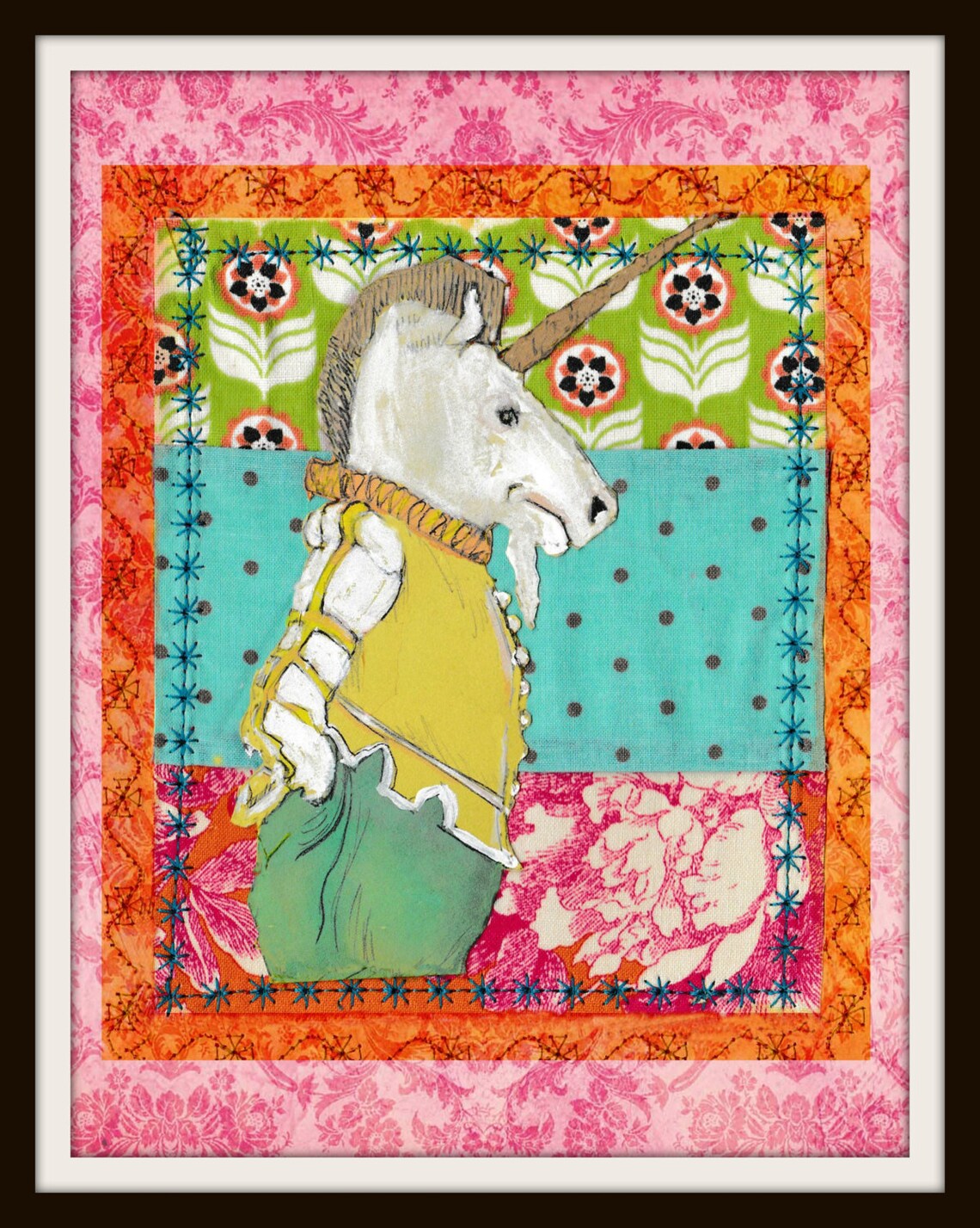 Alice in Wonderland Wonderland Unicorn Art Print Original - Etsy