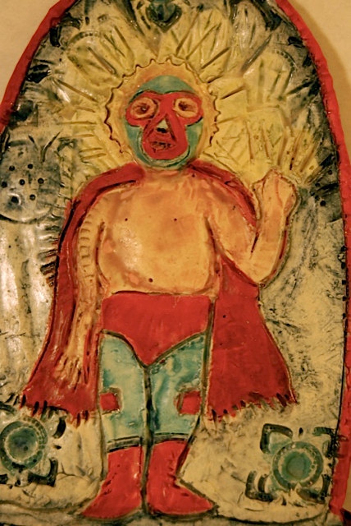 Nacho Libre , Mexican Folk Art, El Luchador Art Piece, Nacho Libre ...
