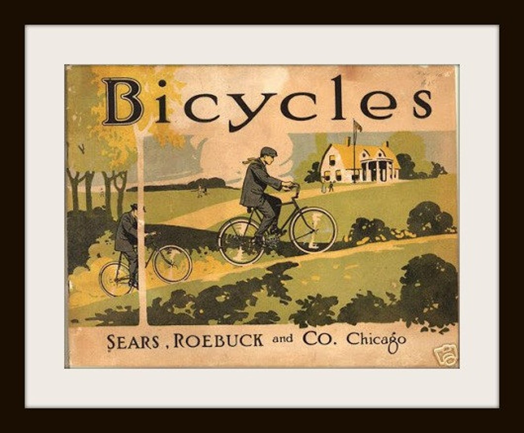 Bicycle Ad , Upcycled Vintage Advertisement, 8 X 10 Art Print - Etsy