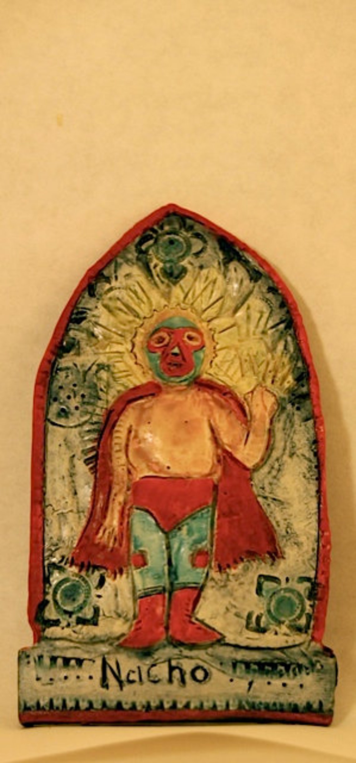 Nacho Libre , Mexican Folk Art, El Luchador Art Piece, Nacho Libre ...