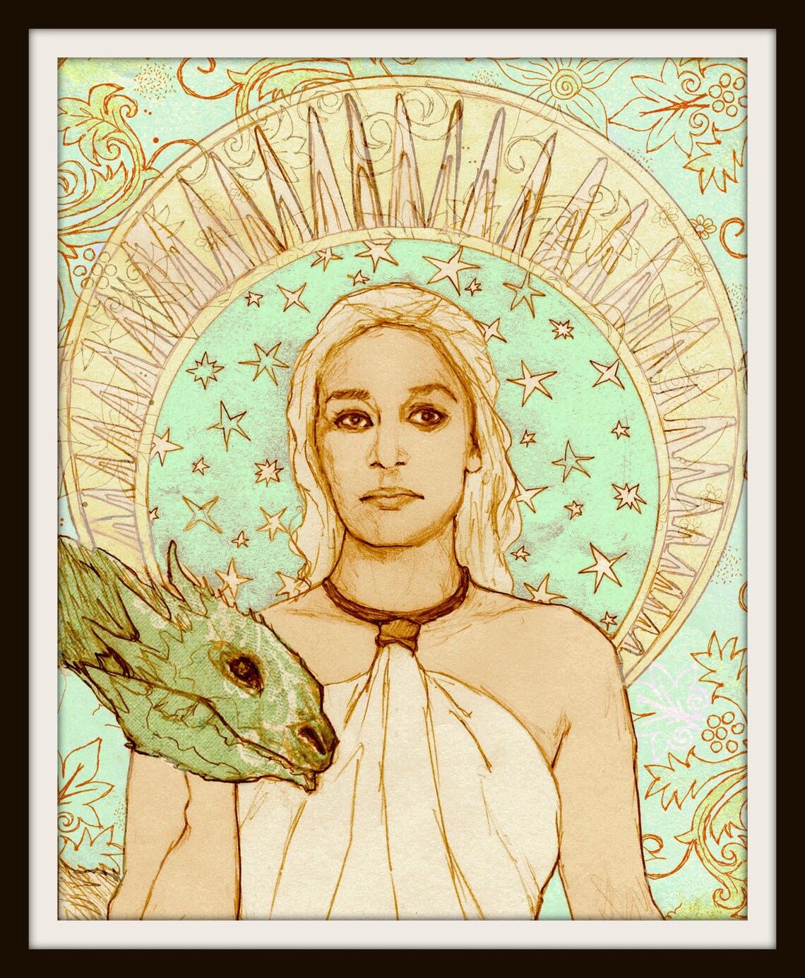 Game of Thrones, Mother of Dragons, Khaleesi Daenerys Targaryen, Art ...