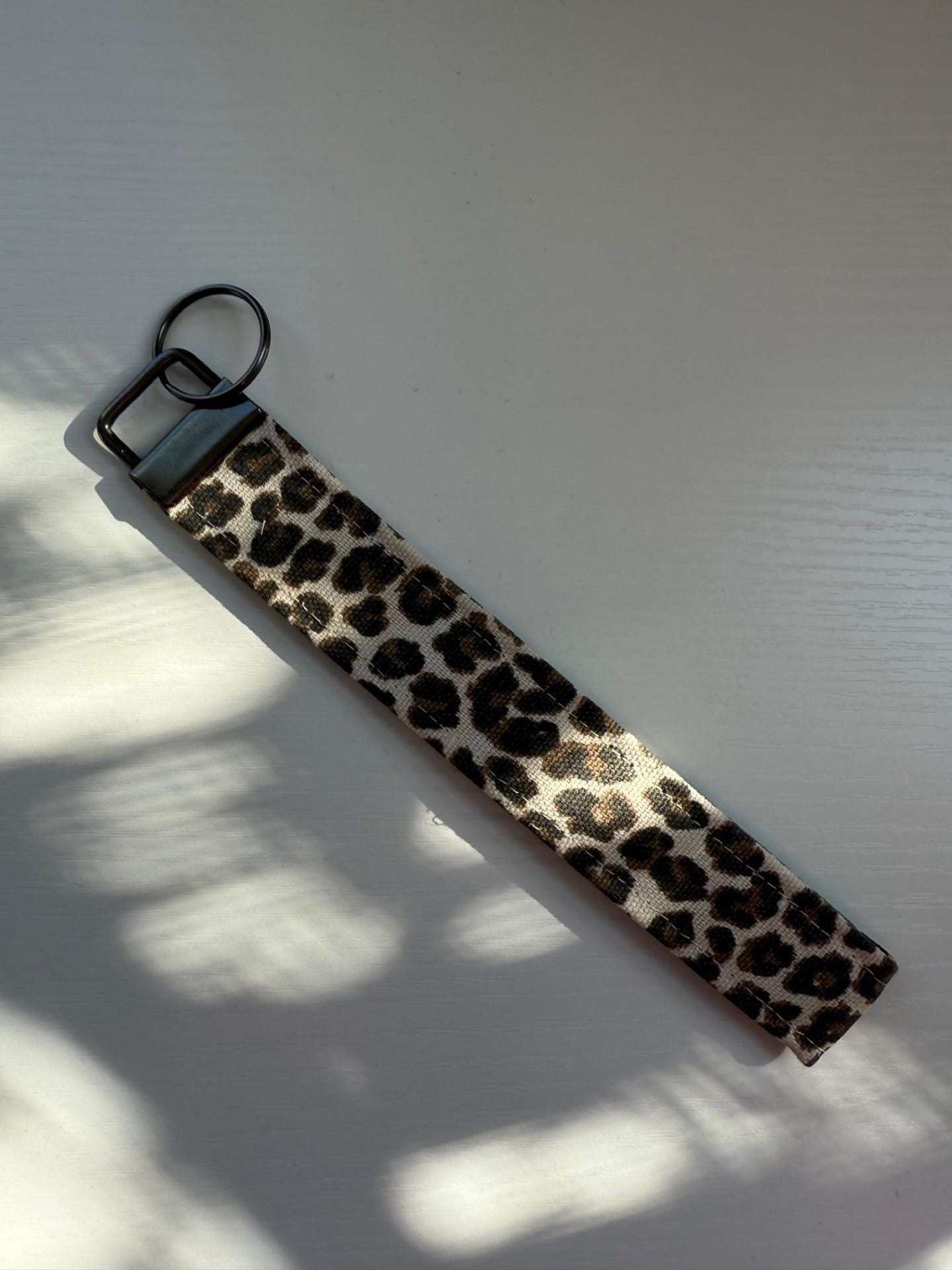 Leopard Print Wristlet Key Chain - Etsy