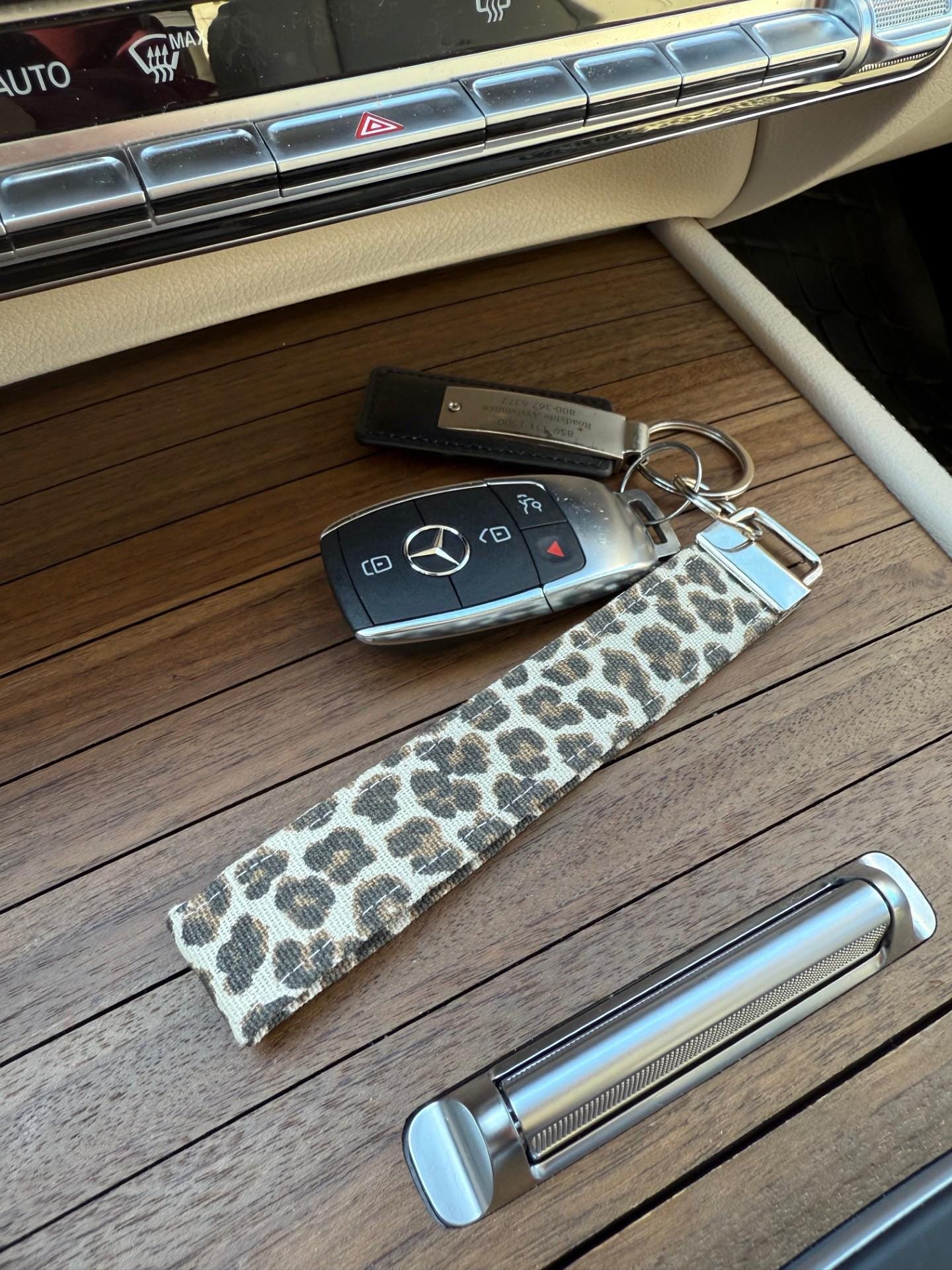 Leopard Print Wristlet Key Chain - Etsy