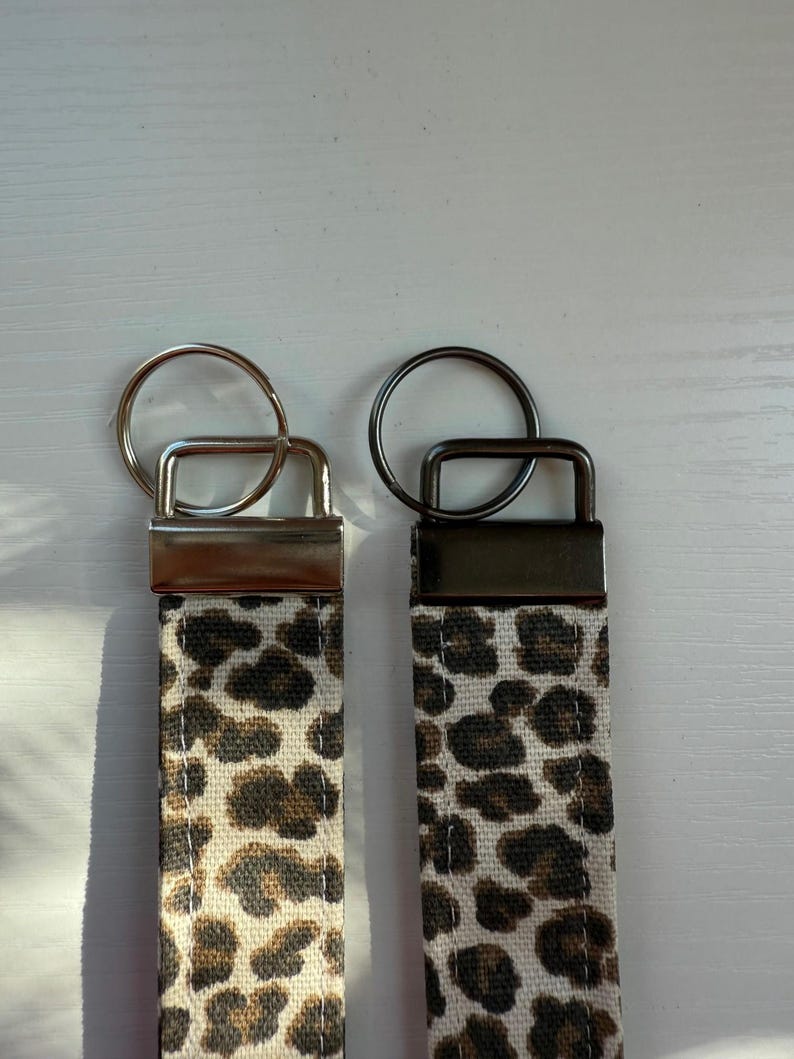 Leopard Print Wristlet Key Chain - Etsy