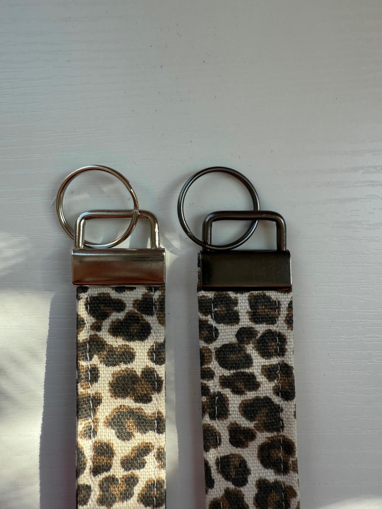Leopard Print Wristlet Key Chain - Etsy