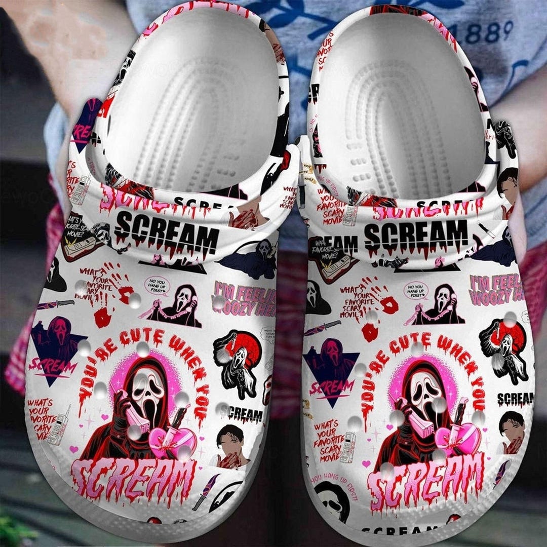 Scream Horror Movie Crocs, Halloween Gift, Scary Movie Lover Present ...