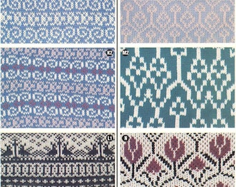 12 Fair Isle Charts for Machine Knitting Pattern - PDF Instant Download ...