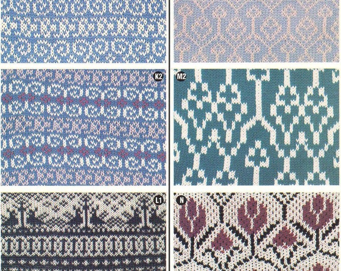 14 Fair Isle Charts for Machine Knitting Pattern - PDF Instant Download ...
