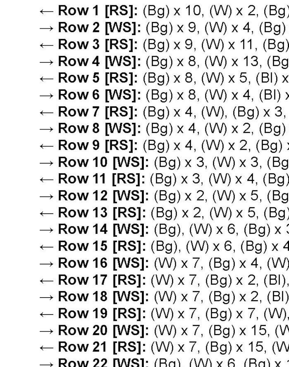 Beagle Dog Face Knitting Chart - PDF Pattern for Machine & Hand ...