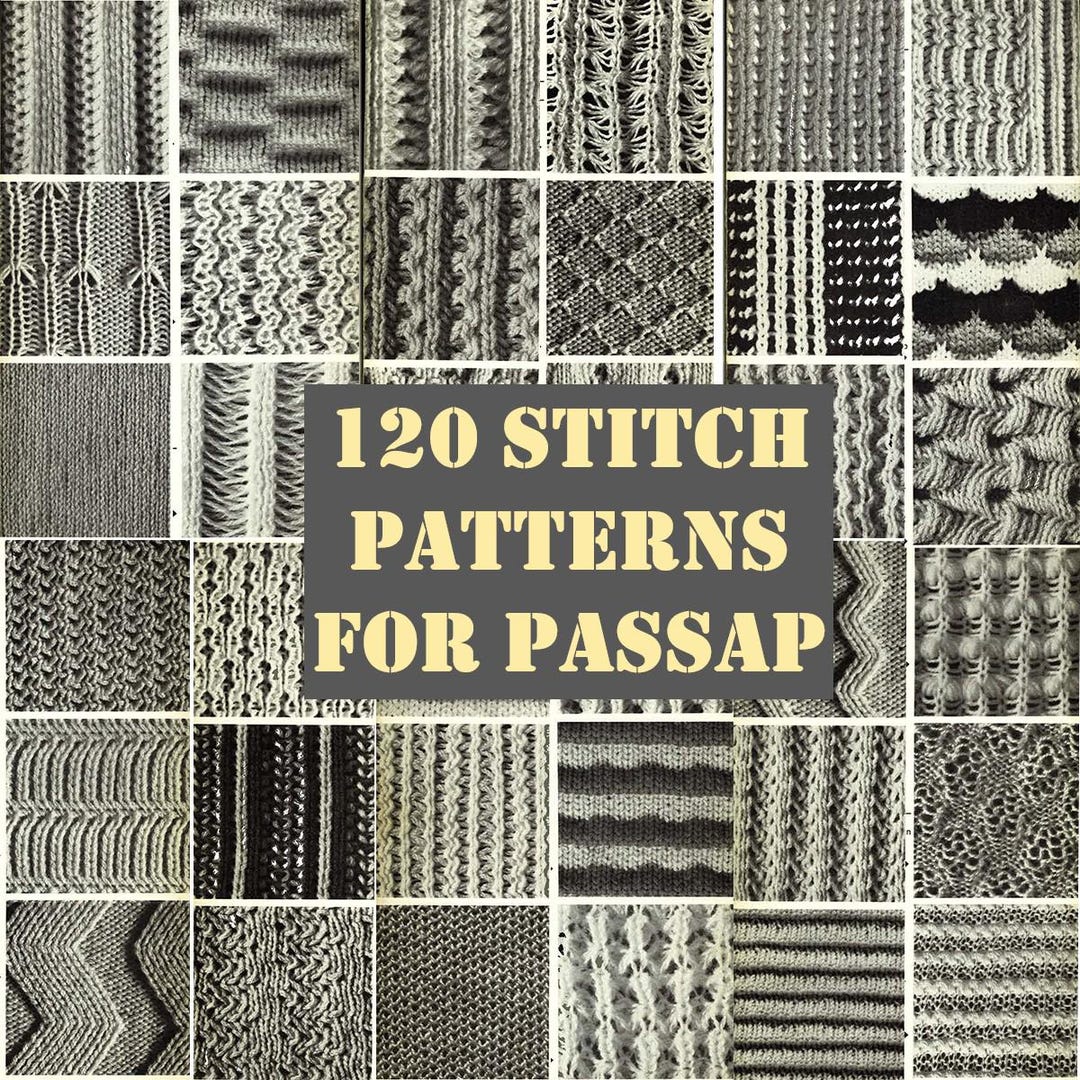 120 Stitch Patterns and Charts for Passap Duomatic Knitting Machine - PDF Format Book - 40 Pages ...