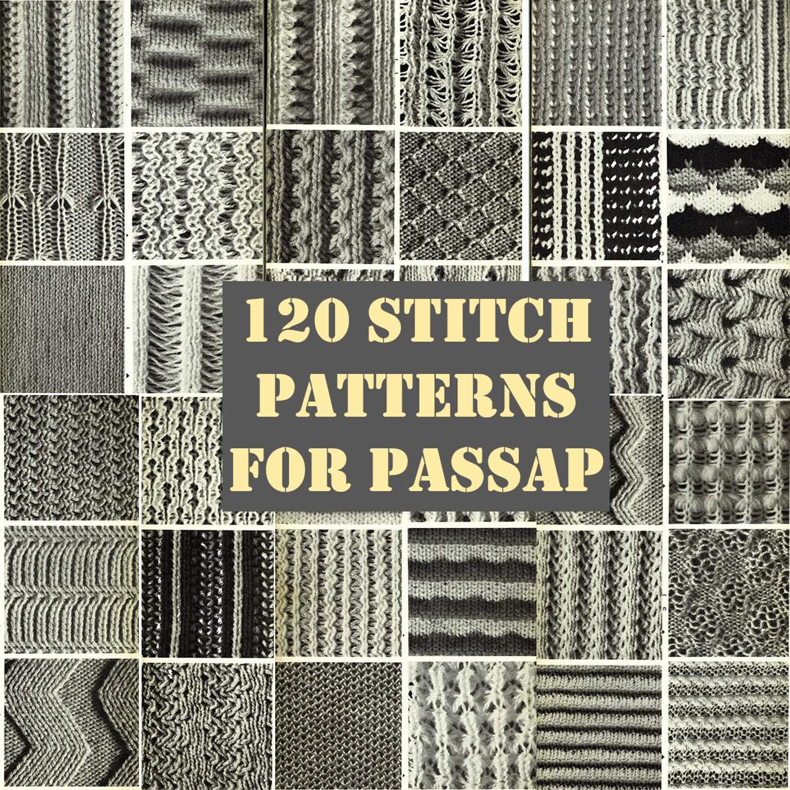 120 Stitch Patterns and Charts for Passap Duomatic Knitting Machine ...