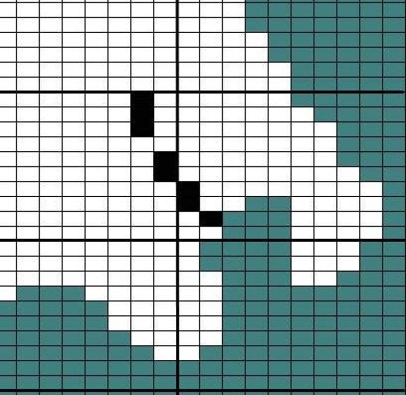 Spooky Ghost Motif Chart for Knitting, Crochet, Cross Stitch ...