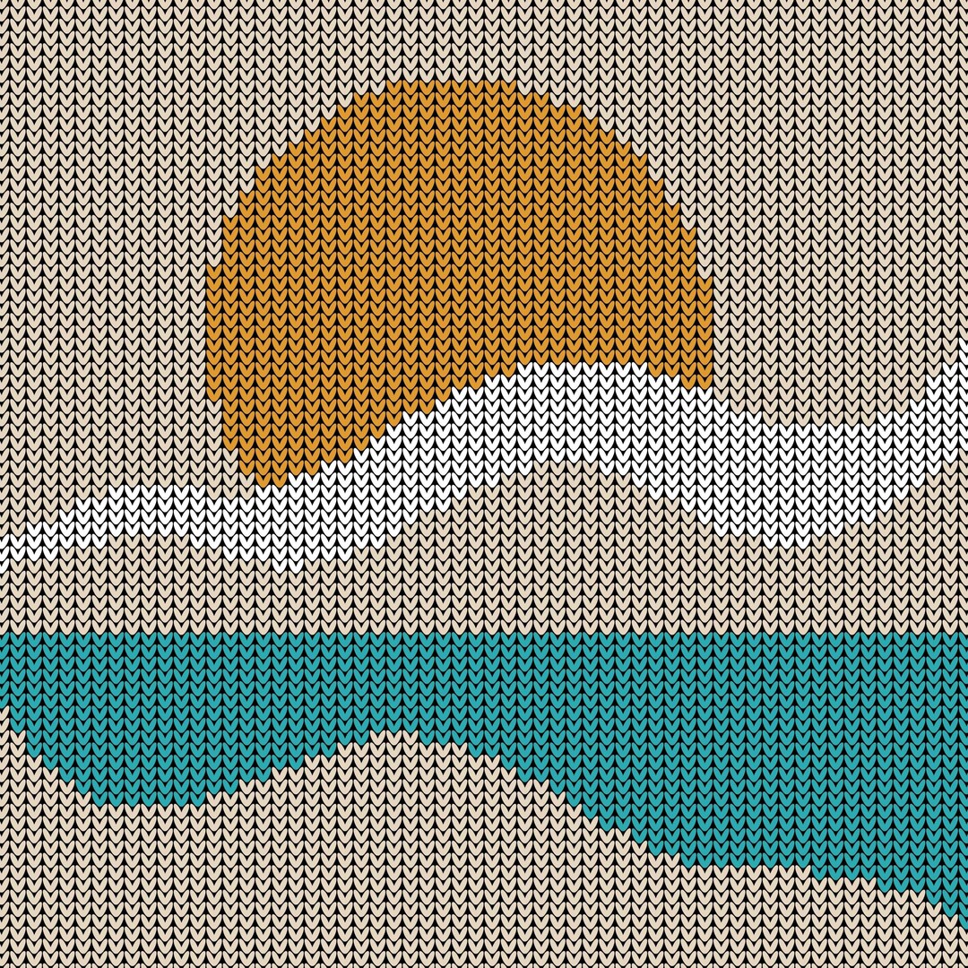 Beach Landscape With Sun - Knitting Chart – PDF Diagram & Written ...