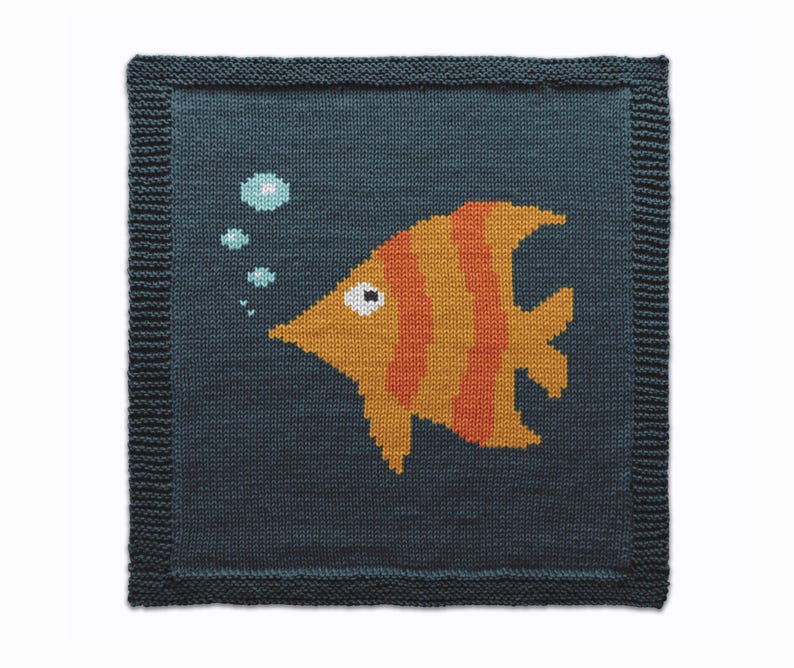 Angelfish Knitting Chart - PDF Pattern for Machine & Hand Knitting, Intarsia, Duplicate Stitch ...