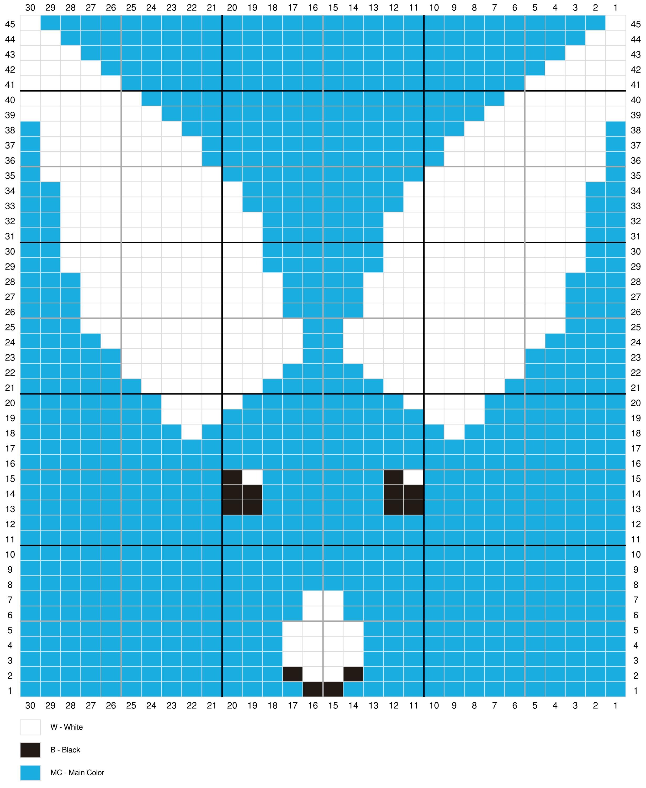 Easter Rabbit Knitting Chart - PDF Pattern - Machine & Hand Knitting ...