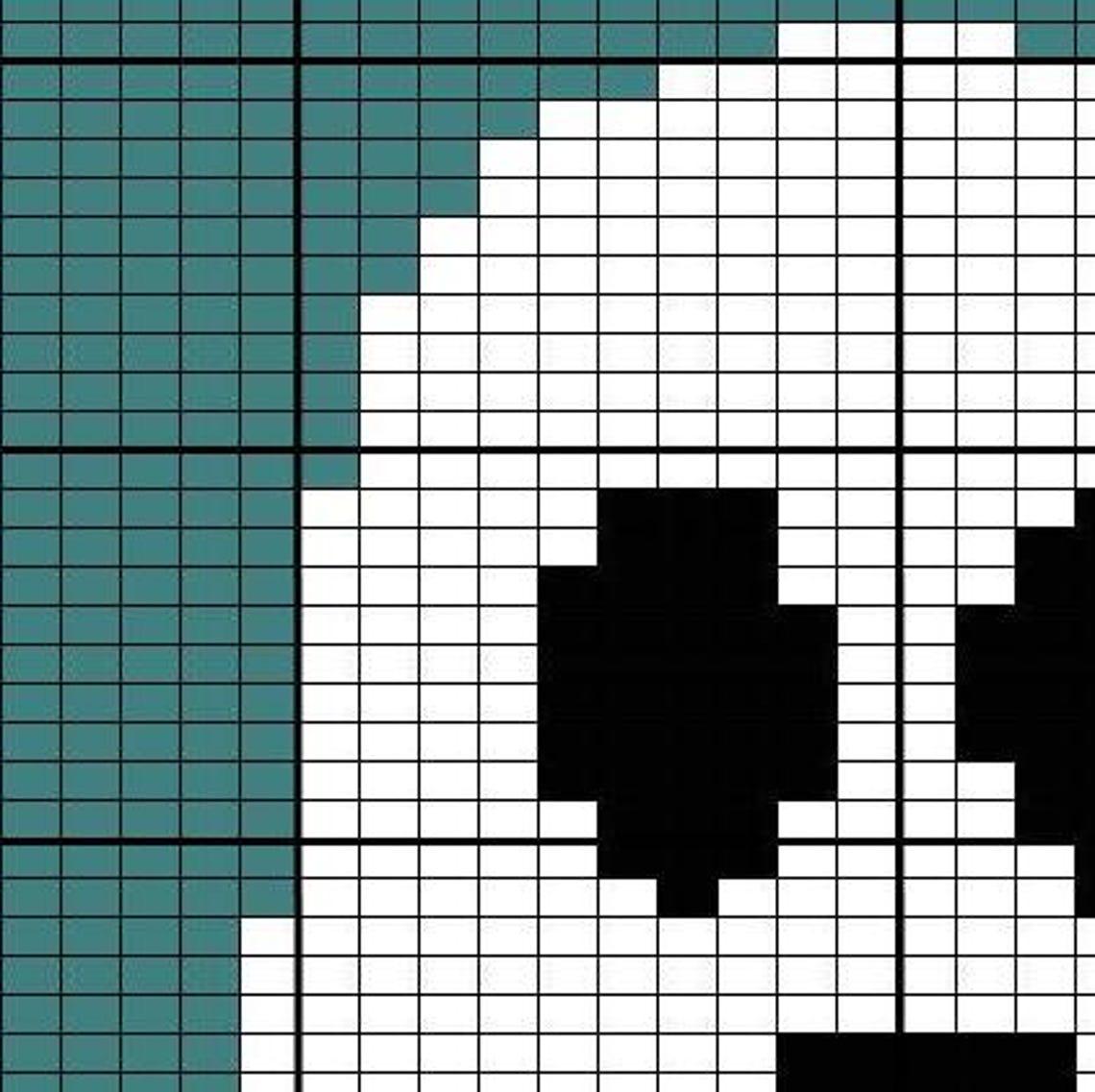 Spooky Ghost Motif Chart for Knitting, Crochet, Cross Stitch ...