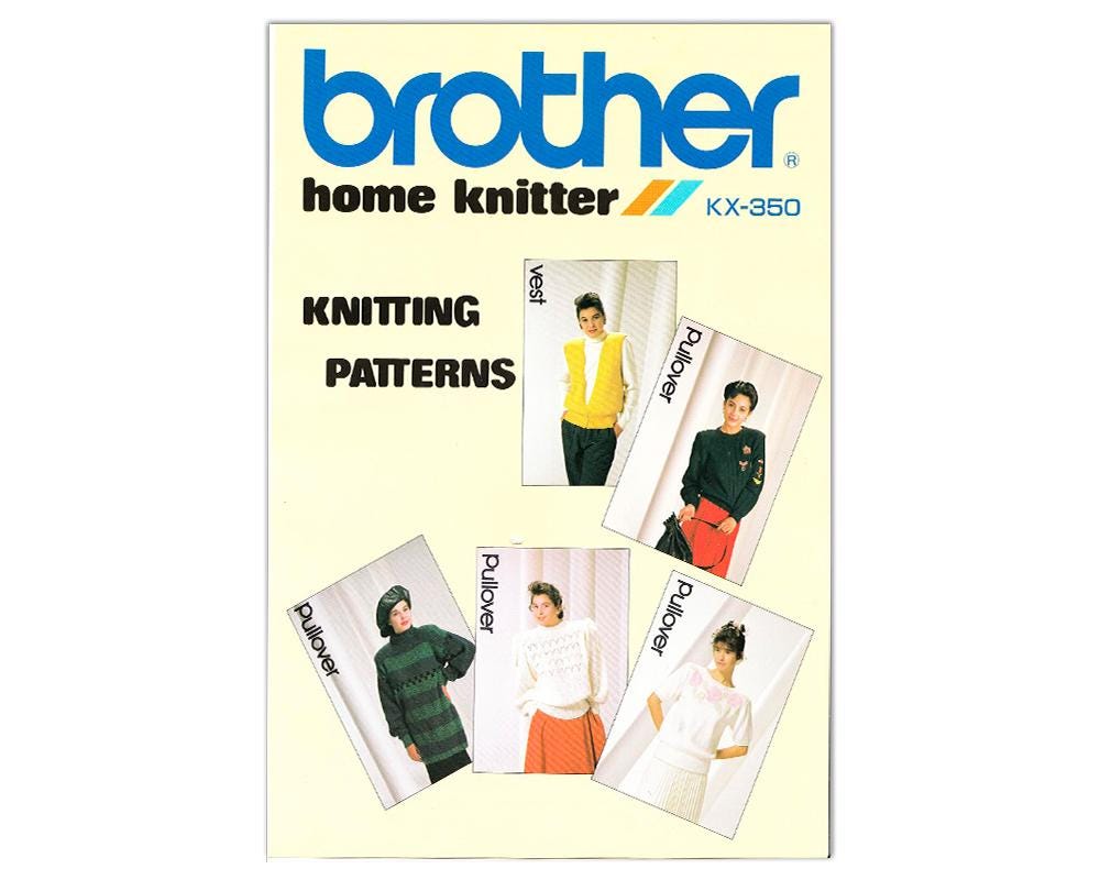 PDF Machine Knitting Pattern Book for 7 Mm Gauge – Brother KX-350 ...
