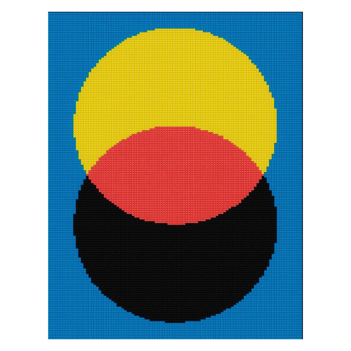 Bauhaus Triple Circle Motif Chart for Hand and Machine Knitting ...