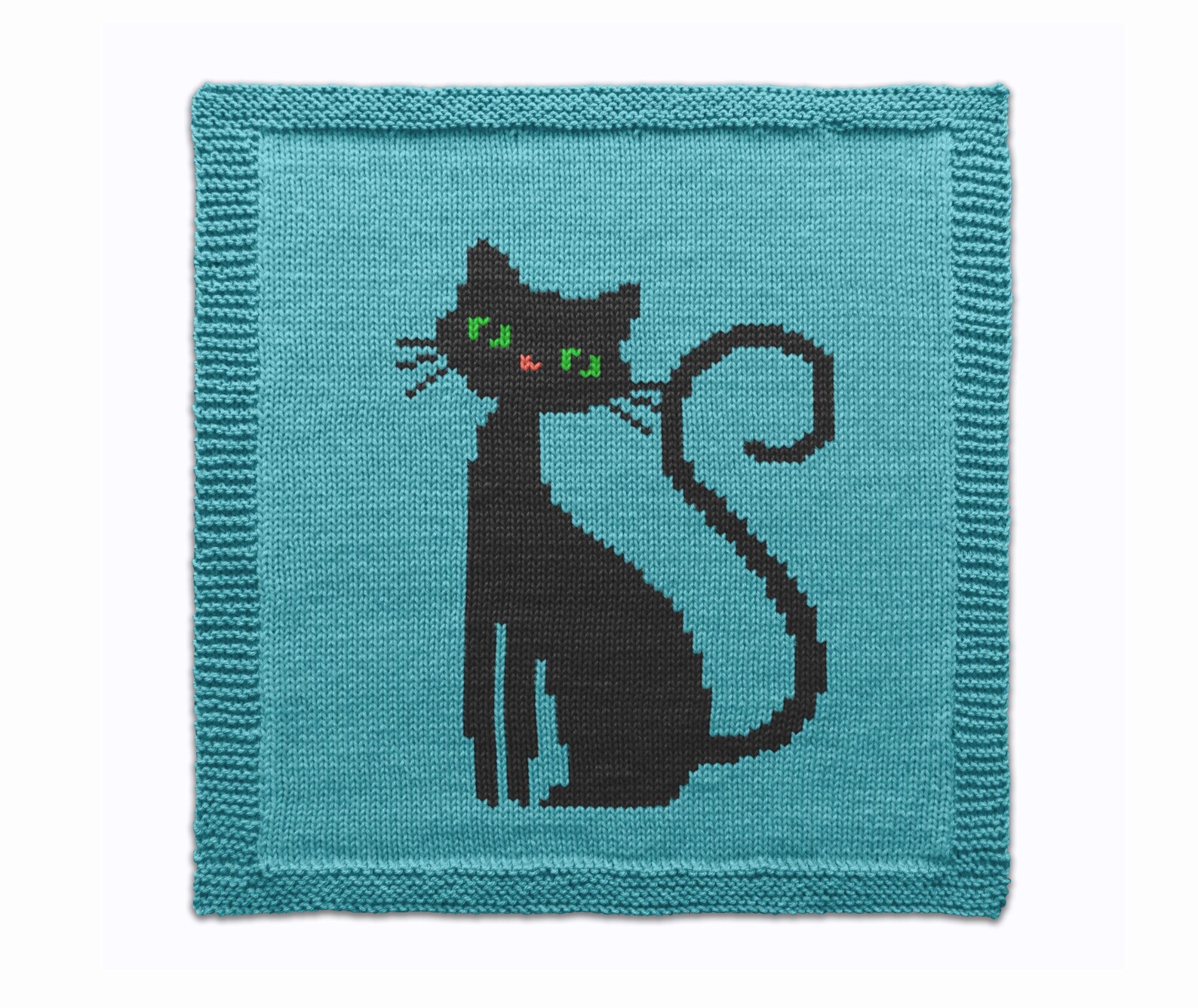 Fun Cat Intarsia Chart - 43 Stitches X 80 Rows - Hand and Machine ...