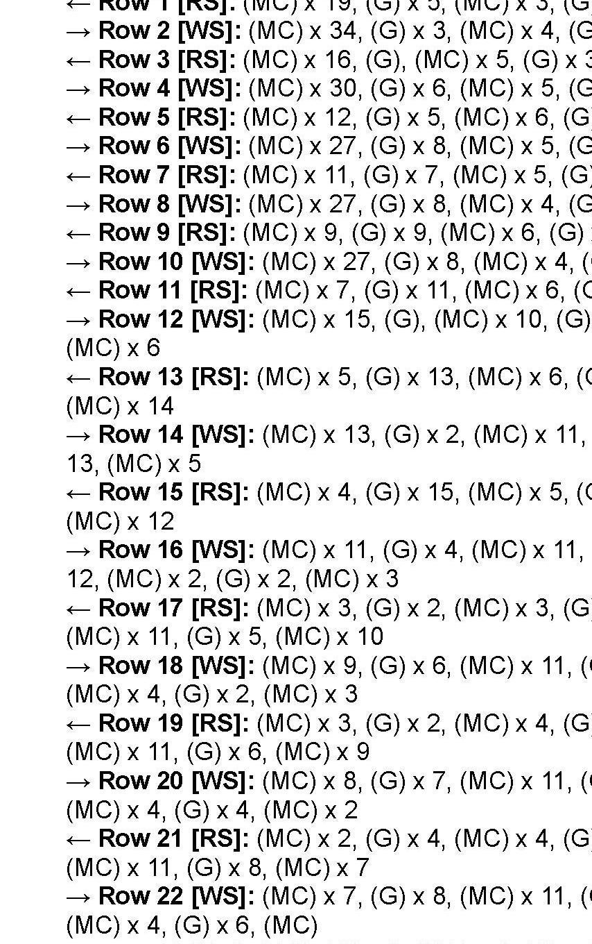 Monstera Leaf Knitting Chart – PDF Pattern for Machine & Hand Knitting, Intarsia, Fair Isle ...