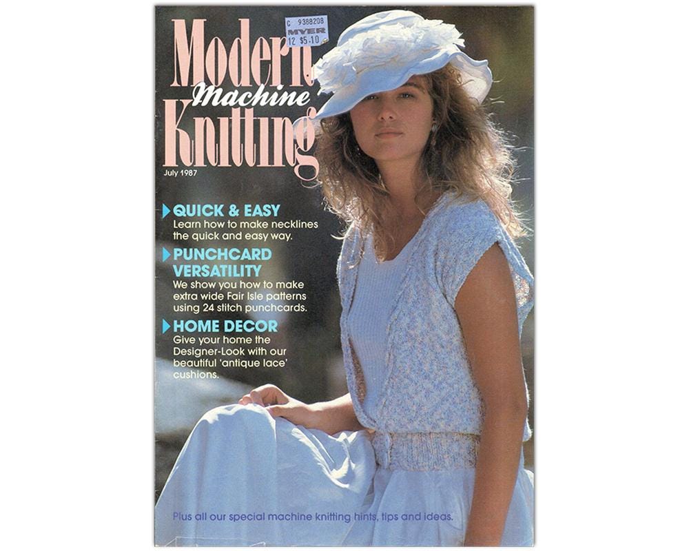 Modern Machine Knitting Magazine - July 1987 Summer Issue Vintage PDF ...