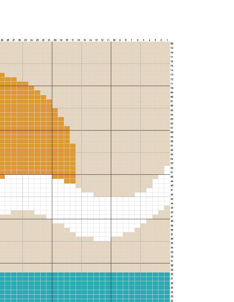 Beach Landscape With Sun - Knitting Chart – PDF Diagram & Written ...