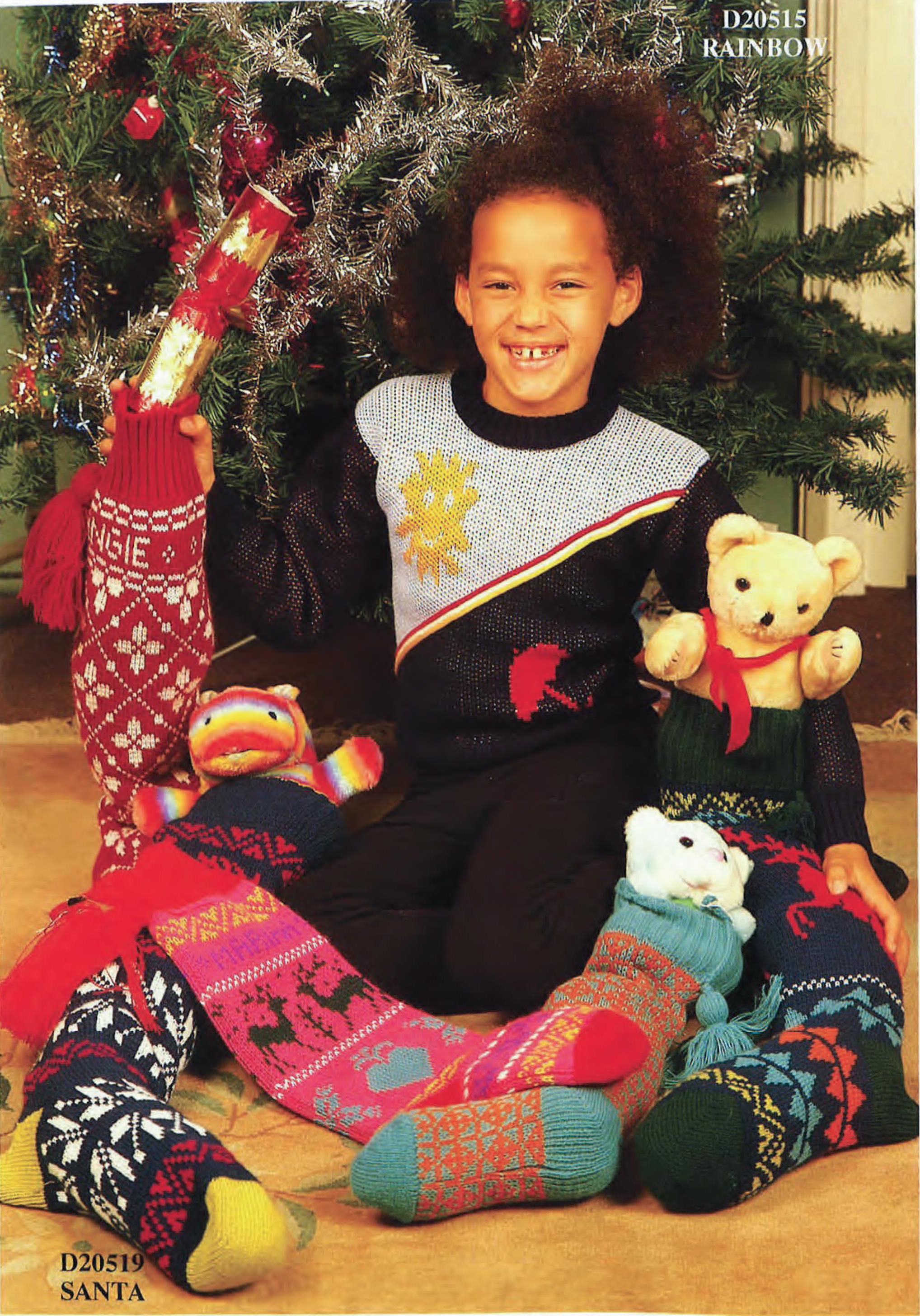 Passap Knitting Machine Vintage Pattern 90s Christmas Stockings and ...