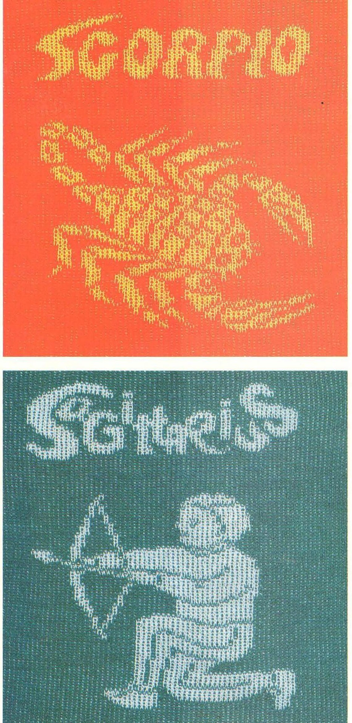 3 Zodiac Singer Knitting Machine Charts - PDF Instant Download - Motifs ...