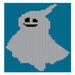 Friendly Spooky Ghost Motif Chart for Knitting, Crochet, Cross Stitch ...