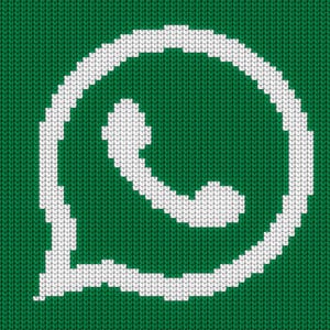 Whatsapp Logo Intarsia Chart - 55 Stitches X 60 Rows - Hand & Machine ...
