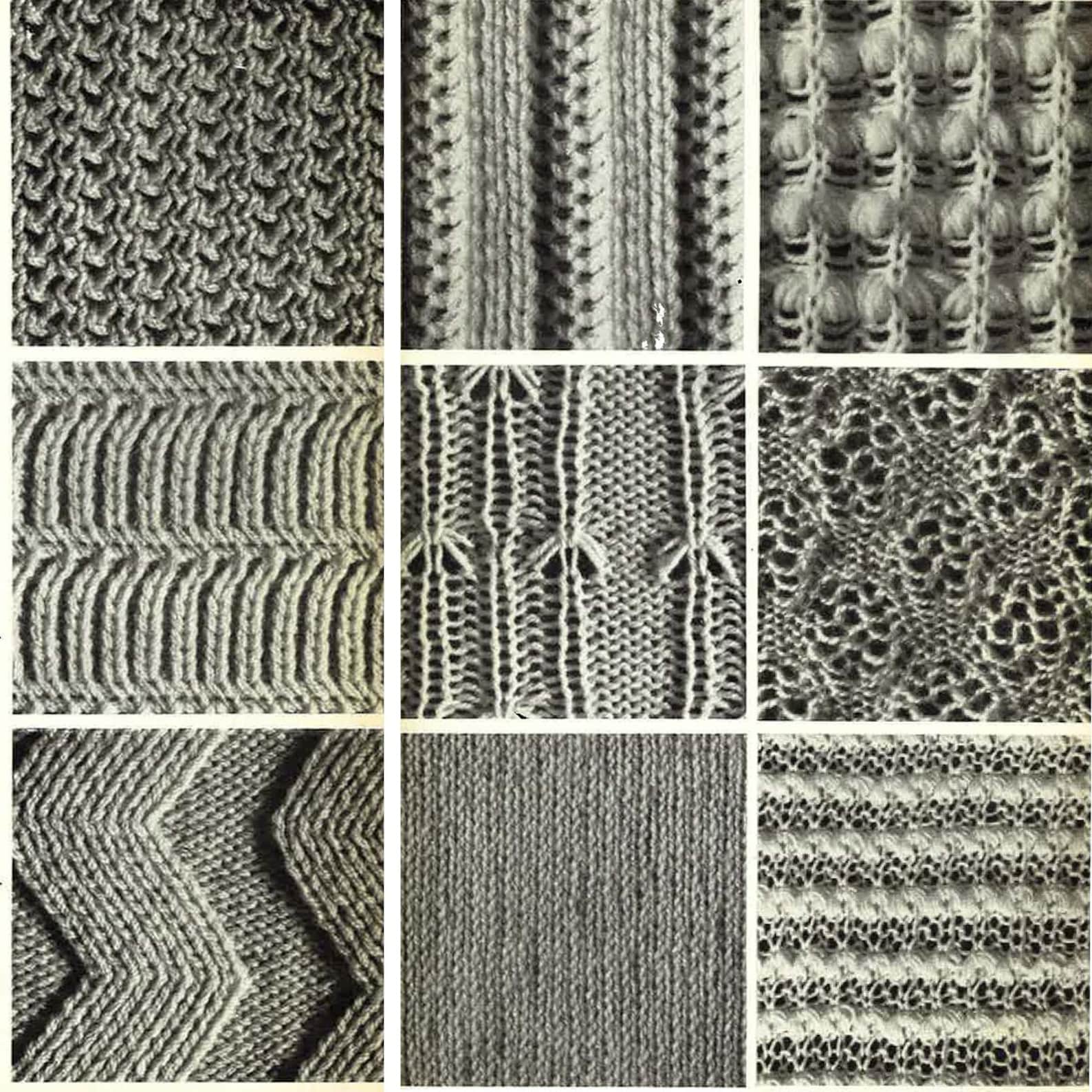 120 Stitch Patterns and Charts for Passap Duomatic Knitting Machine ...